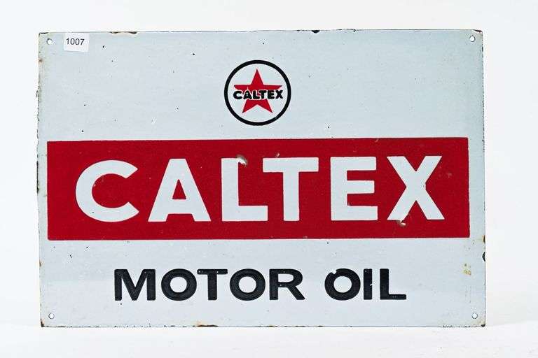 MODERN CALTEX MOTOR OIL SSP SIGN - Shackelton Auctions Inc.