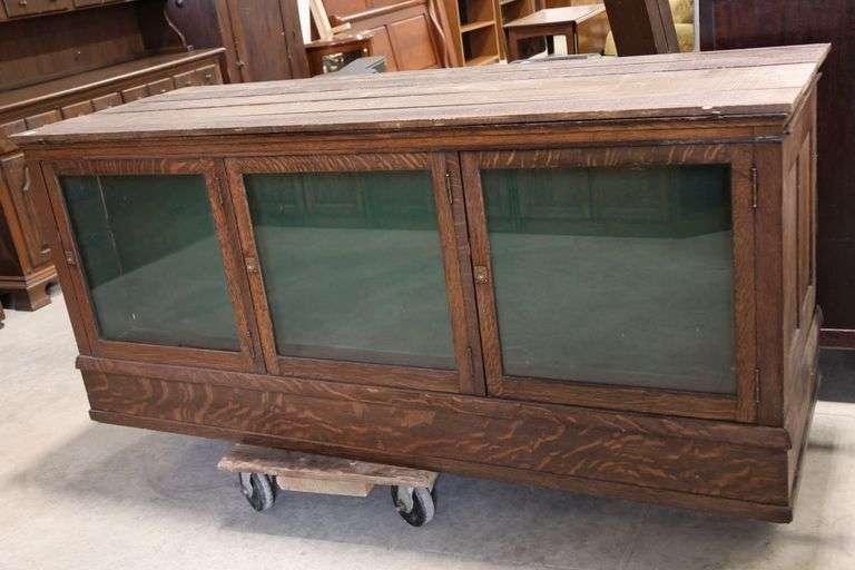 ANTIQUE GENERAL STORE SHOWCASE CABINET WITH DRAWERS - Shackelton ...