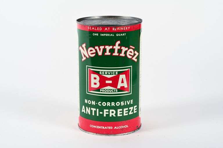 B-A NEVRFREZ ANTI-FREEZE IMP QT CAN - Shackelton Auctions Inc.