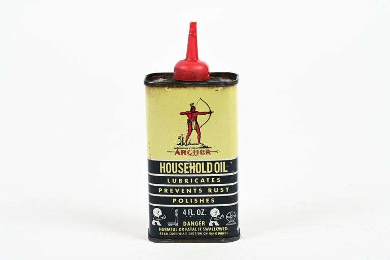 ARCHER HOUSEHOLD OIL 4 OZ OILER - Shackelton Auctions Inc.