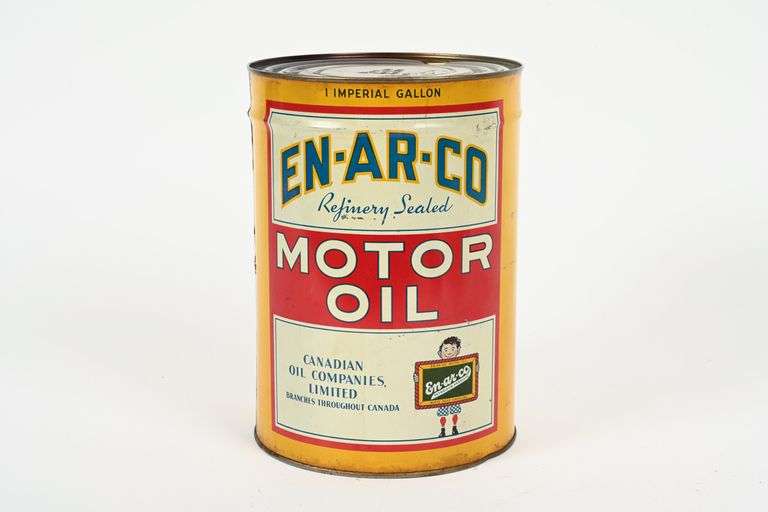 EN-AR-CO MOTOR OIL IMP GALLON CAN - Shackelton Auctions Inc.