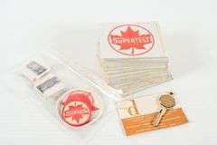 BOX OF SUPERTEST DECALS, PATCH, KEY AND SERVICE PINS - Shackelton ...