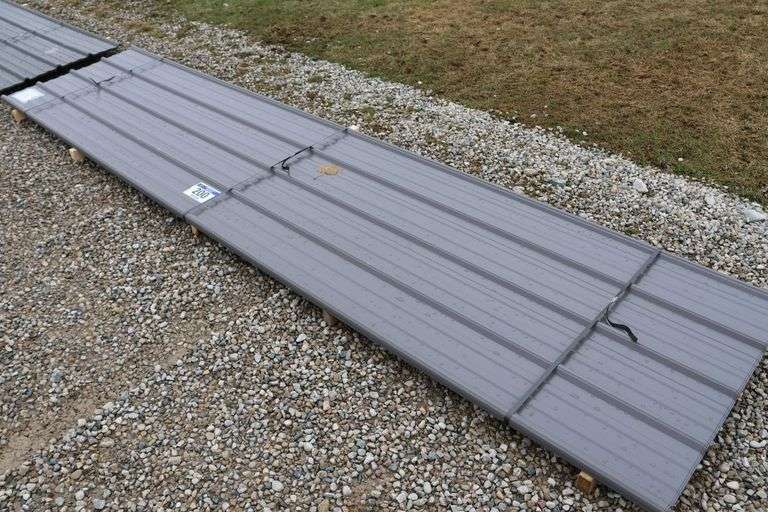26 SHEETS OF TUFF-RIB 36" METAL (CHARCOAL) - Shackelton Auctions Inc.