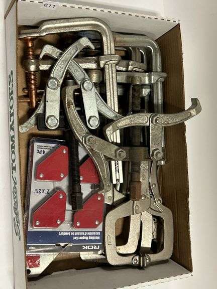 BOX OF VICE GRIPS, PULLERS ETC - Shackelton Auctions Inc.