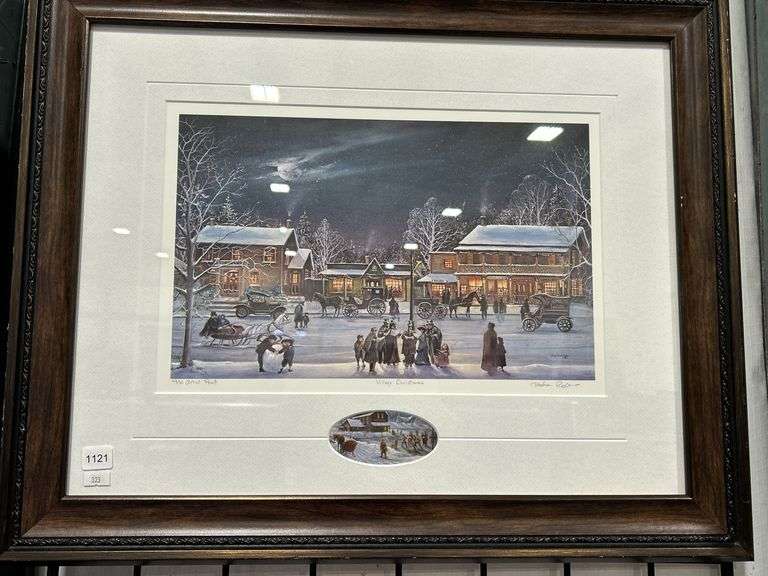 FRAMED & SIGNED PETER ROBSON PRINT - 26"X21" - Shackelton Auctions Inc.