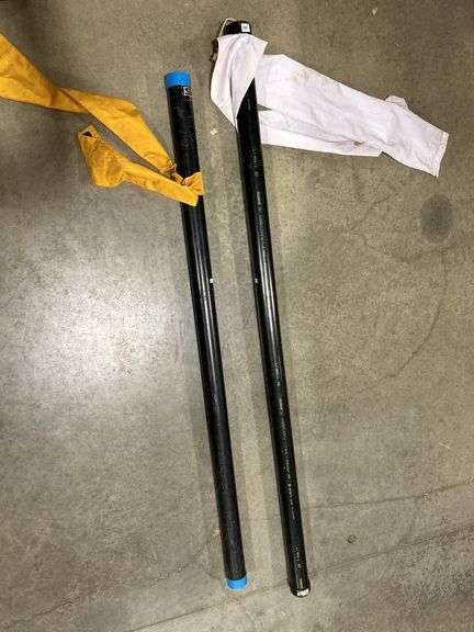 2 HARD SHELL FISHING POLE HOLDERS WITH SLEEVES - 67" & 58.5 ...