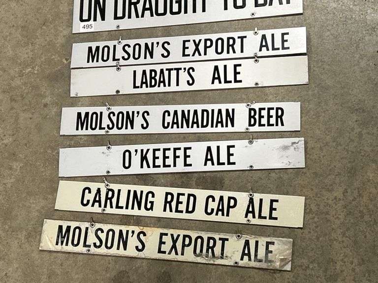ON DRAUGHT TO-DAY BEER SIGN - Shackelton Auctions Inc.