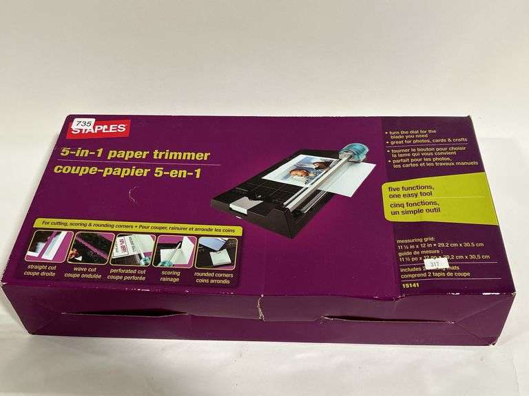 STAPLES 5-IN-1 PAPER TRIMMER - Shackelton Auctions Inc.