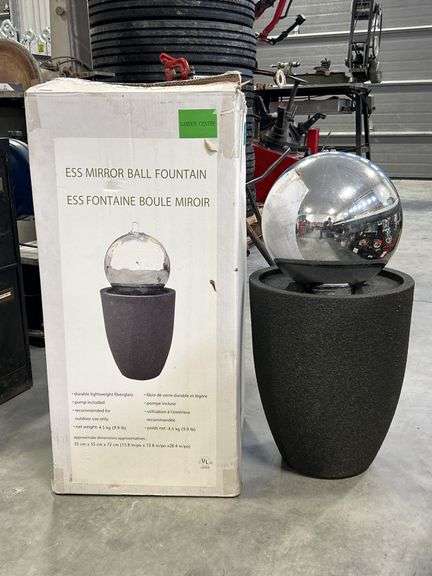 ESS MIRROR BALL FOUNTAIN - Shackelton Auctions Inc.