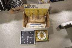 BOX OF CLOCKS, RACKS & CIGAR BOX - Shackelton Auctions Inc.