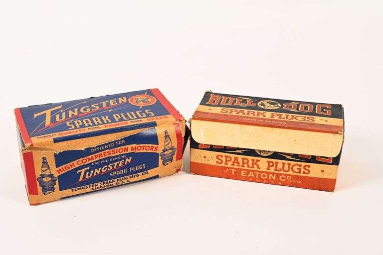 T. EATON BULL DOG SPARK PLUGS WITH BOX & TUNGSTEN - Shackelton Auctions ...