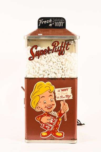 VINTAGE SUPER PUFFT POP CORN MACHINE - Shackelton Auctions Inc.