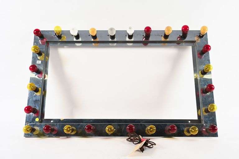 VINTAGE LIGHT UP CHROME SIGN FRAME - Shackelton Auctions Inc.