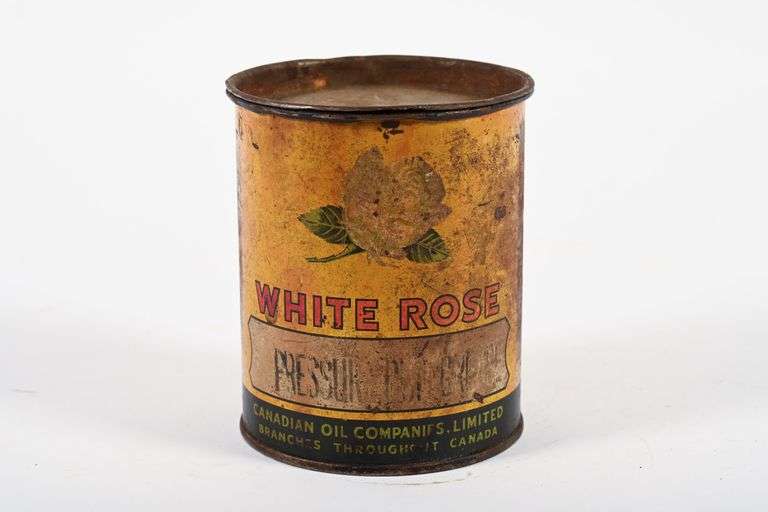 WHITE ROSE PRESSURE GUN GREASE POUND CAN - Shackelton Auctions Inc.