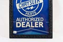 FRAMED CHRYSLER AUTHORIZED DEALER SILK BANNER SIGN - Shackelton ...