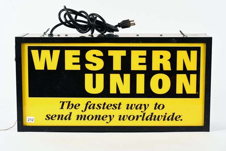 WESTERN UNION LIGHTED SIGN - Shackelton Auctions Inc.