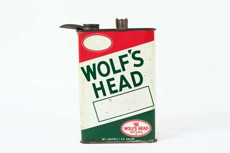 WOLF'S HEAD MOTOR OIL U.S. GALLON CAN - Shackelton Auctions Inc.