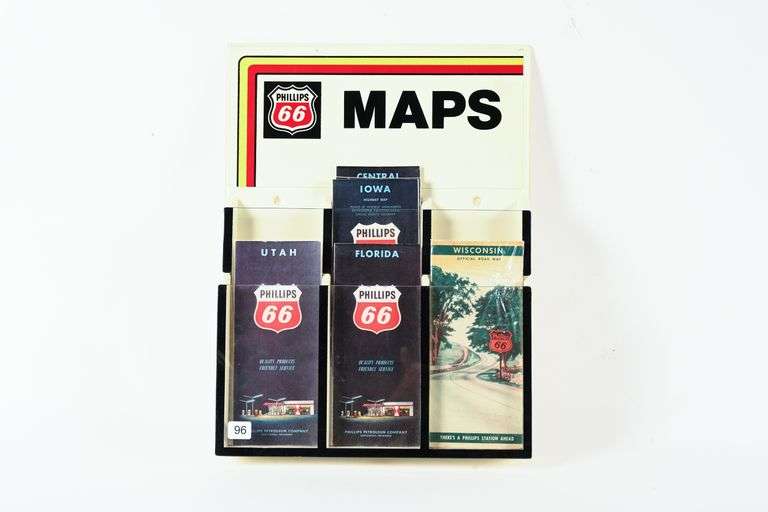 PHILLIPS 66 PLASTIC ROAD MAP HOLDER - Shackelton Auctions Inc.