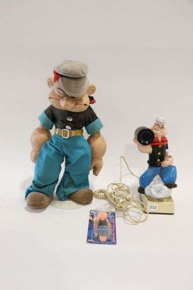 POPEYE PHONE, FIGURINE AND CANDY DISPENSER - Shackelton Auctions Inc.