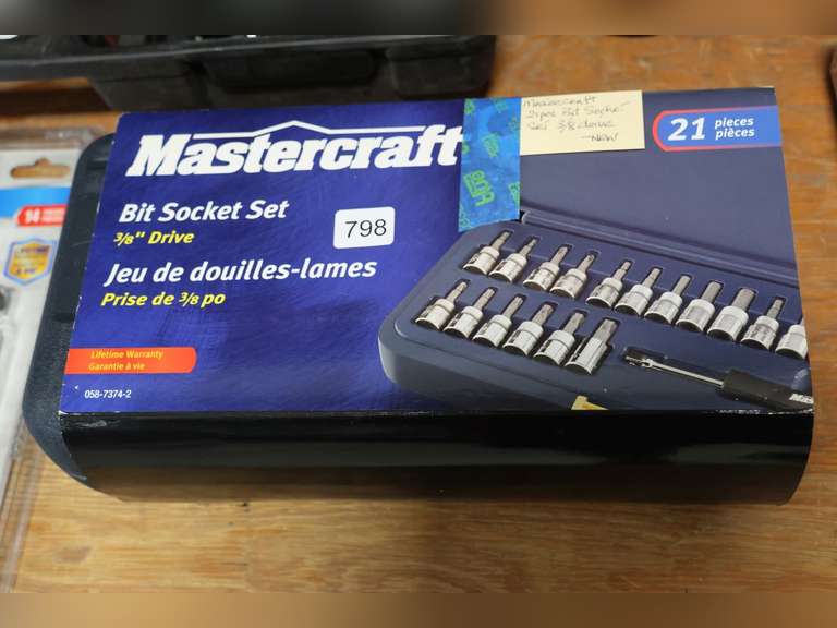 MASTERCRAFT BIT SOCKET SET 3/8 INCH DRIVE - Shackelton Auctions Inc.