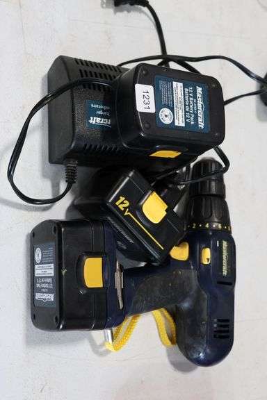 MASTERCRAFT 12V CORDLESS DRILL WITH BATTERIES & CHARGER - Shackelton ...