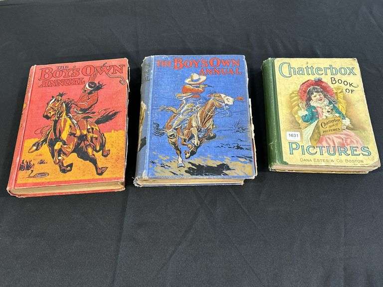 2 1920'S THE BOY'S OWN ANNUAL & 1909 THE CHATTERBOX BOOK OF PICTURES ...