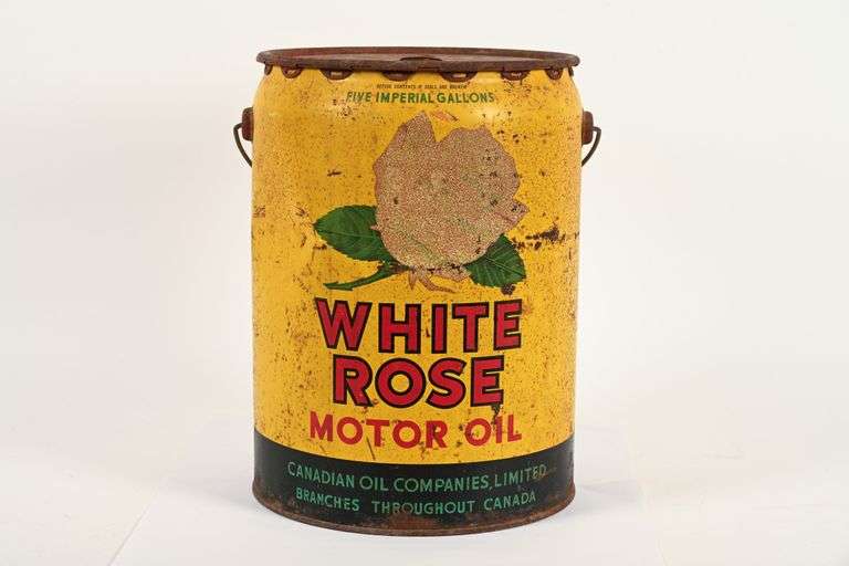 WHITE ROSE MOTOR OIL 5 GALLON PAIL - Shackelton Auctions Inc.