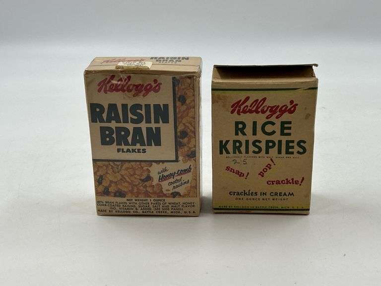 KELLOGG'S RAISIN BRAN & RICE CRISPIES 1 OZ CEREAL BOXES - Shackelton ...