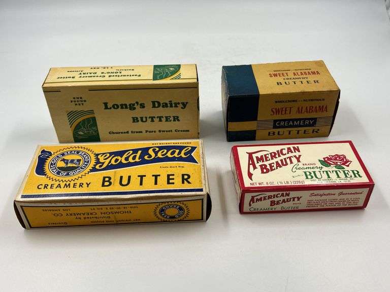4 BUTTER PRODUCT BOXES - Shackelton Auctions Inc.
