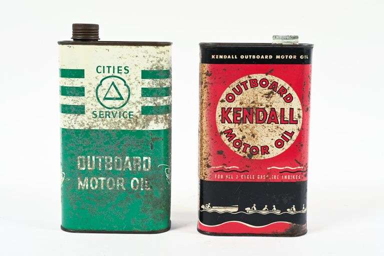 CITIES SERVICE & KENDALL OUTBOARD MOTOR OIL IMP QT CANS - Shackelton ...