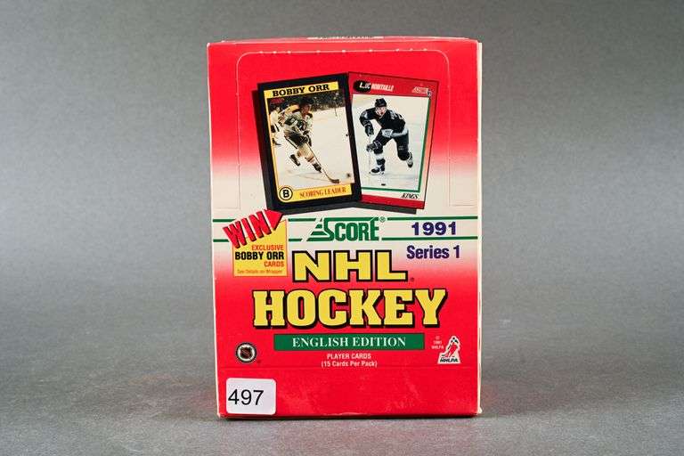 BOX OF 1991 SCORE SERIES 1 HOCKEY CARDS WITH SEALED PACKS - Shackelton ...