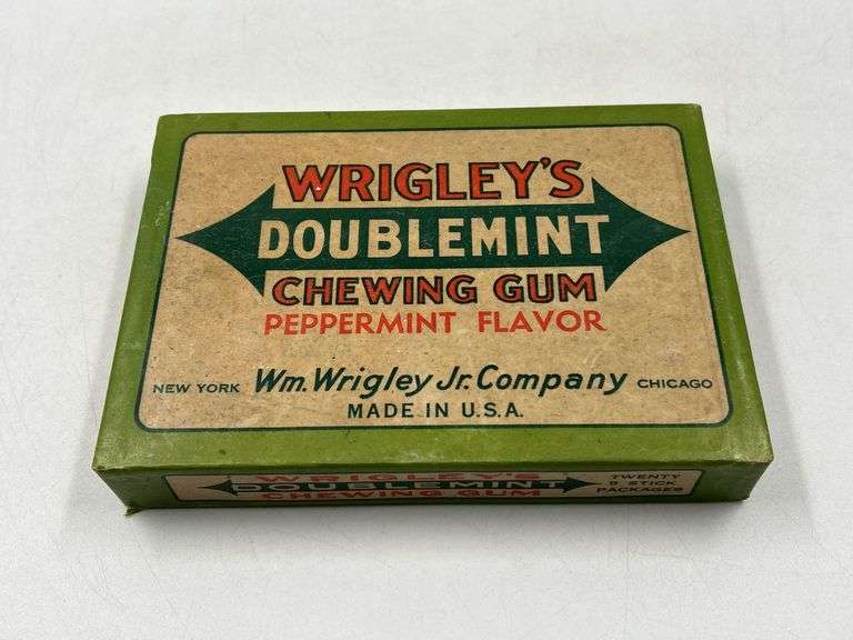 WRIGLEY'S DOUBLEMINT CHEWING GUM PRODUCT BOX - Shackelton Auctions Inc.