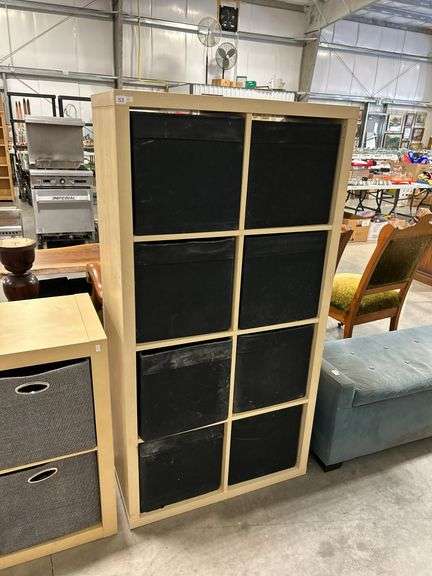 8 CUBE STORAGE SHELF WITH 8 FABRIC DRAWERS - 30"X16"X58" - Shackelton ...