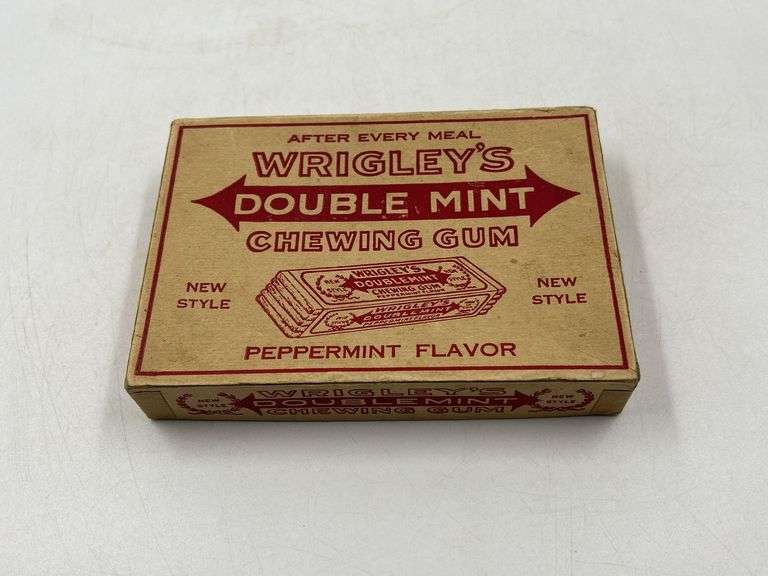 WRIGLEY'S DOUBLE MINT CHEWING GUM PRODUCT BOX - Shackelton Auctions Inc.