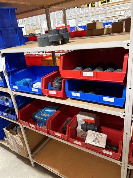 ASSORTED PVC VALVES -BINS NOT INCLUDED - Shackelton Auctions Inc.