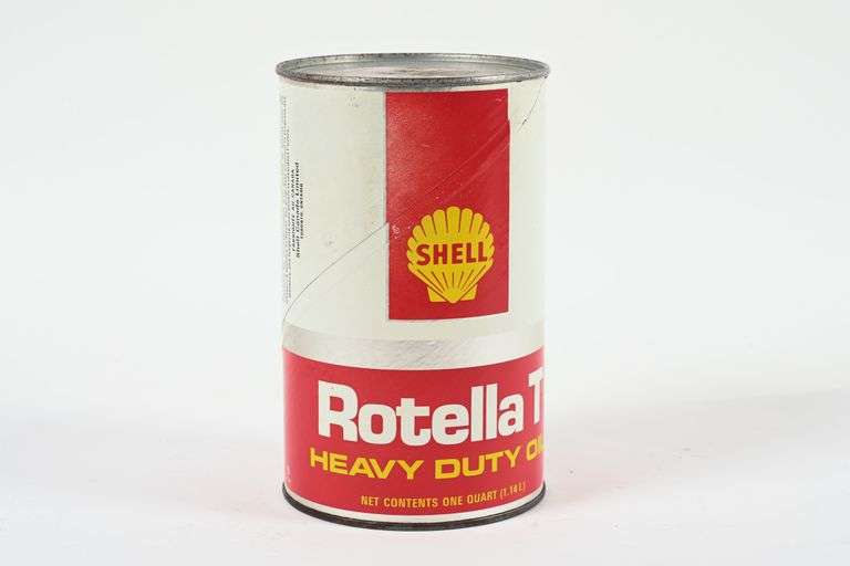 SHELL ROTELLA T HD OIL FIBRE CAN - Shackelton Auctions Inc.