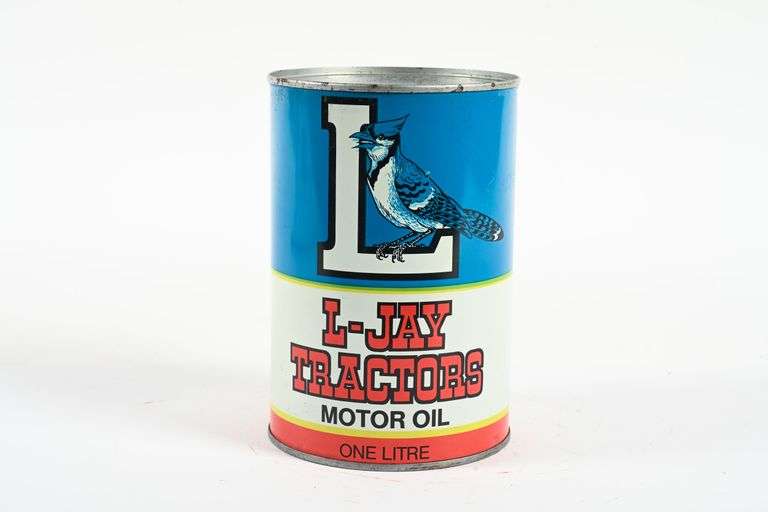 L-JAY TRACTORS MOTOR OIL LITRE CAN - Shackelton Auctions Inc.