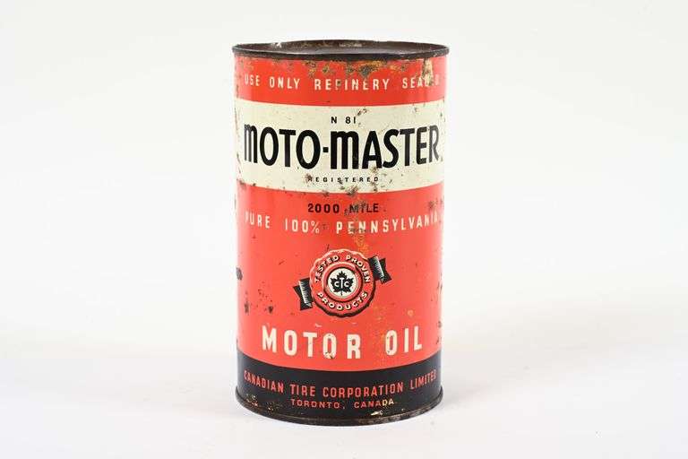 CTC MOTO-MASTER MOTOR OIL IMP QT CAN - Shackelton Auctions Inc.