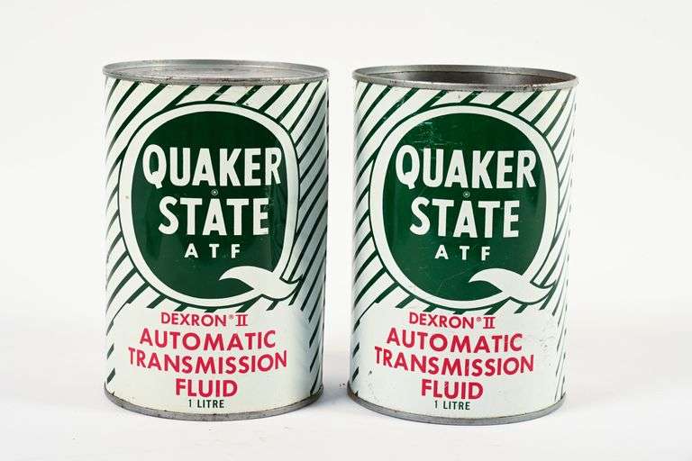 2 QUAKER STATE ATF LITRE CANS - Shackelton Auctions Inc.