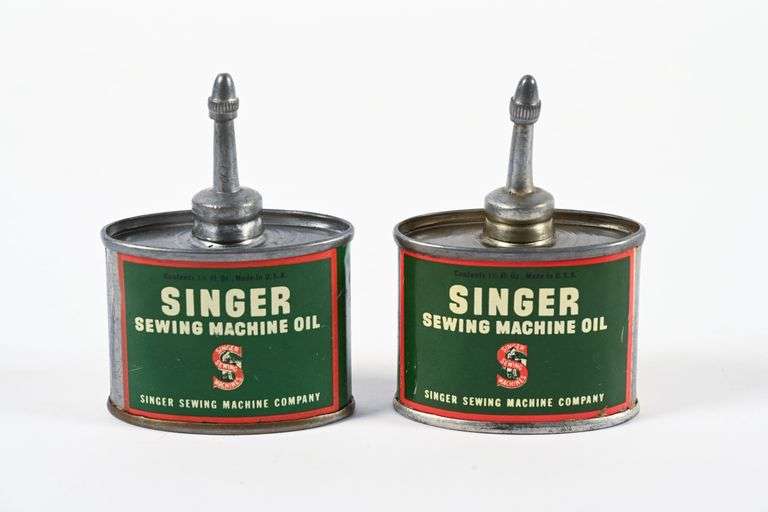 2 SINGER SEWING MACHINE OIL 1.5 OZ OILERS - Shackelton Auctions Inc.