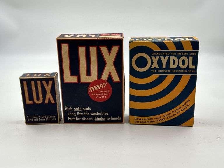 OXYDOL 9 OZ SOAP BOX, LUX 5 OZ SOAP BOX & SMALL LUX SOAP BOX ...
