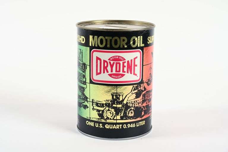 DRYDENE MOTOR OIL U.S. QT CAN FIBRE BANK - Shackelton Auctions Inc.