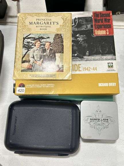 NOTCH & DIE CUTTING TOOL, TUPPERWARE CONTAINER, ROYAL DOULTON COLLECTOR ...