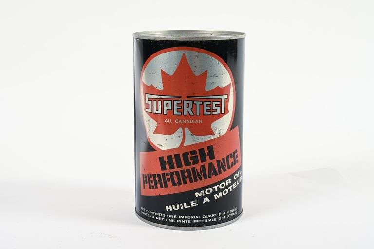 SUPERTEST HIGH PERFORMANCE MOTOR OIL IMP QT CAN - Shackelton Auctions Inc.