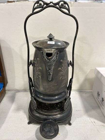 WOODSMAN OF THE WORLD 1902 BASEBALL TROPHY SWINGING TEAPOT - Shackelton ...