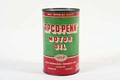 APCO-PENN MOTOR OIL IMP QT CAN - Shackelton Auctions Inc.