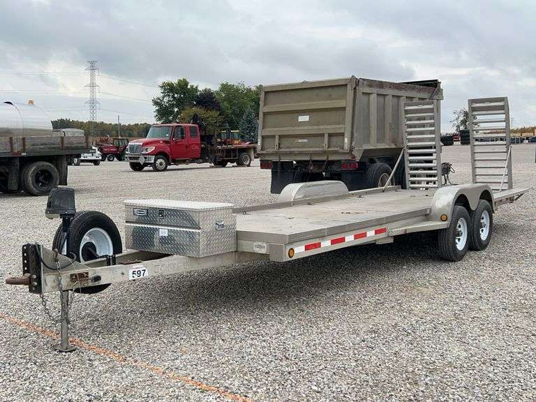 2003 ELOQUIP 24' ALUMINUM EQUIPMENT TRAILER - Shackelton Auctions Inc.