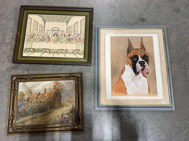 THREE FRAMED ARTWORKS - Shackelton Auctions Inc.