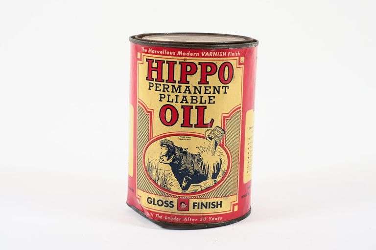 HIPPO PERMANENT PLIABLE OIL IMPERIAL QUART PAPER LABEL CAN - Shackelton ...