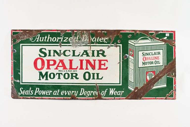 SINCLAIR OPALINE MOTOR OIL AUTHORIZED DEALER SSP SIGN - Shackelton ...